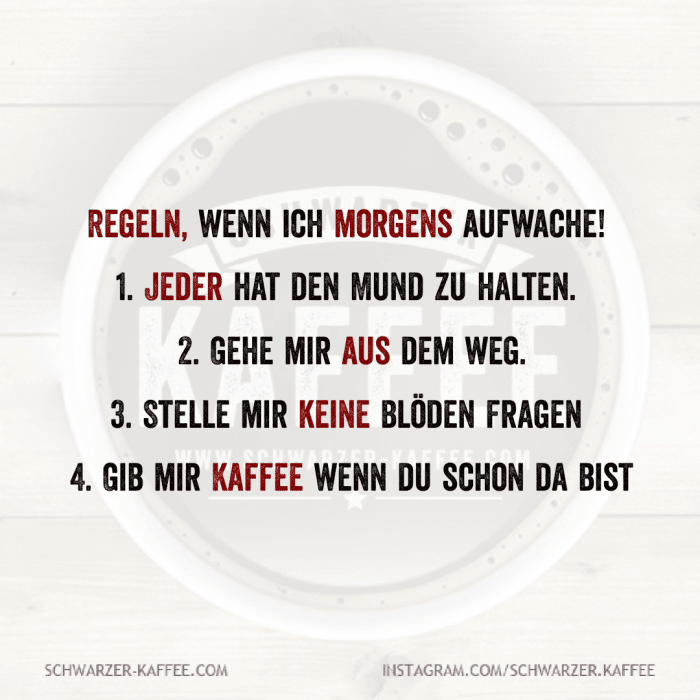 Meine Regeln Wenn Ich Aufwache